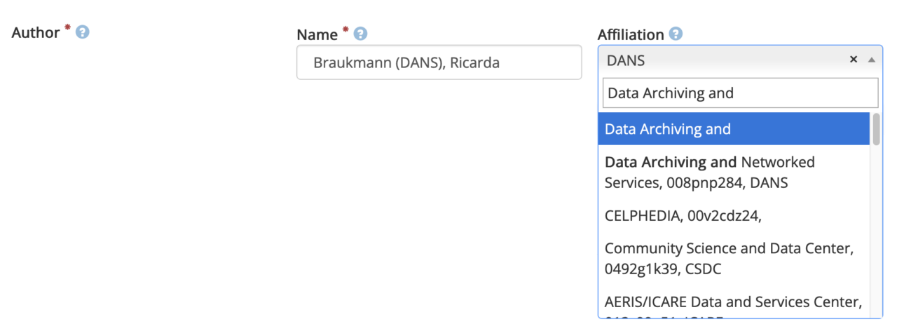 DANS data diensten ondersteunen ROR IDs - DANS